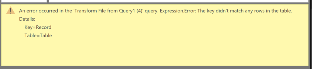 Error - The Key Didn't Match Any Rows in the Table - Power Query - Enterprise DNA Forum
