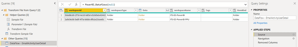 Moving Data Flows and Report to a new WorkSpace - Data Model ...