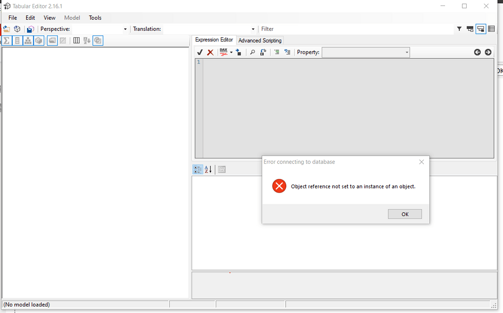 Tabular Editor error when connecting - Power BI - Enterprise DNA Forum