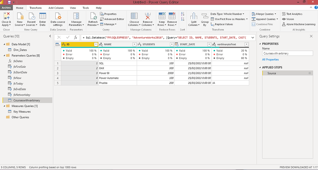 LOB Type in group by Clause - SAP HANA - Custom Column Error - Power BI - Enterprise DNA Forum