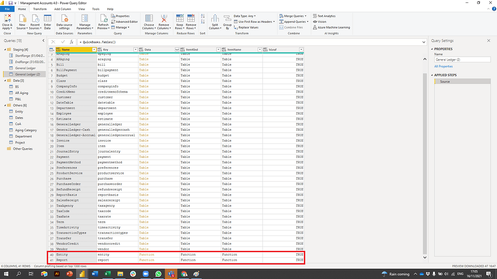 Pulling reports from QuickBooks Online - Power Query - Enterprise DNA Forum