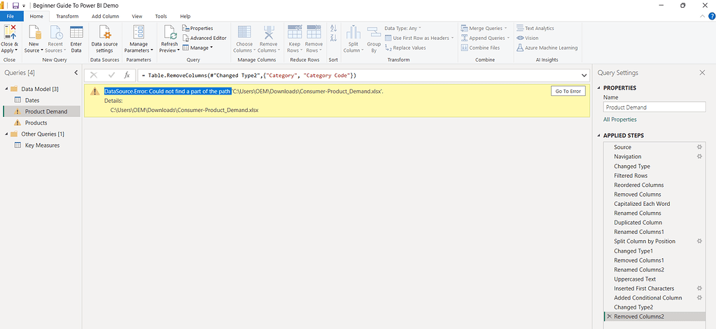 DataSource.Error - Power Query - Enterprise DNA Forum