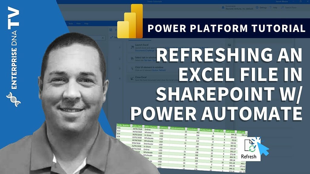 Refreshing And Excel File In Sharepoint W Power Automate Youtube Blogs Other Enterprise 