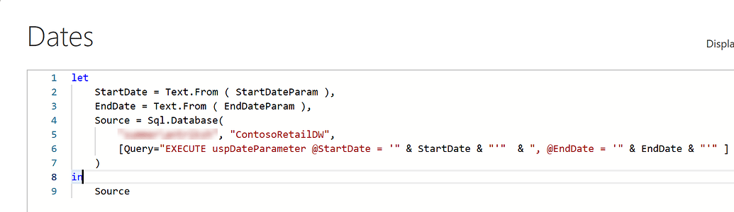 Passing date parameter to stored proc in query m - Power Query - Enterprise DNA Forum