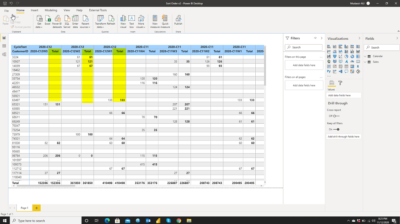 Sort Matrix by Column in Descending Order - Power BI - Enterprise DNA Forum