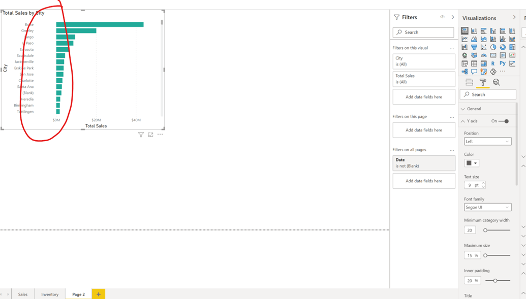 How can I get rid of the excessive white space in bar chart? - Data ...
