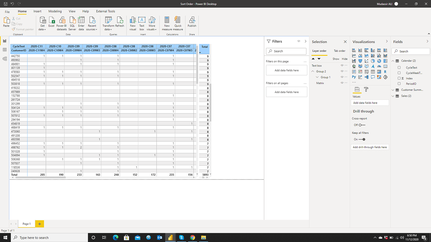Sort Matrix by Column in Descending Order - Power BI - Enterprise DNA Forum