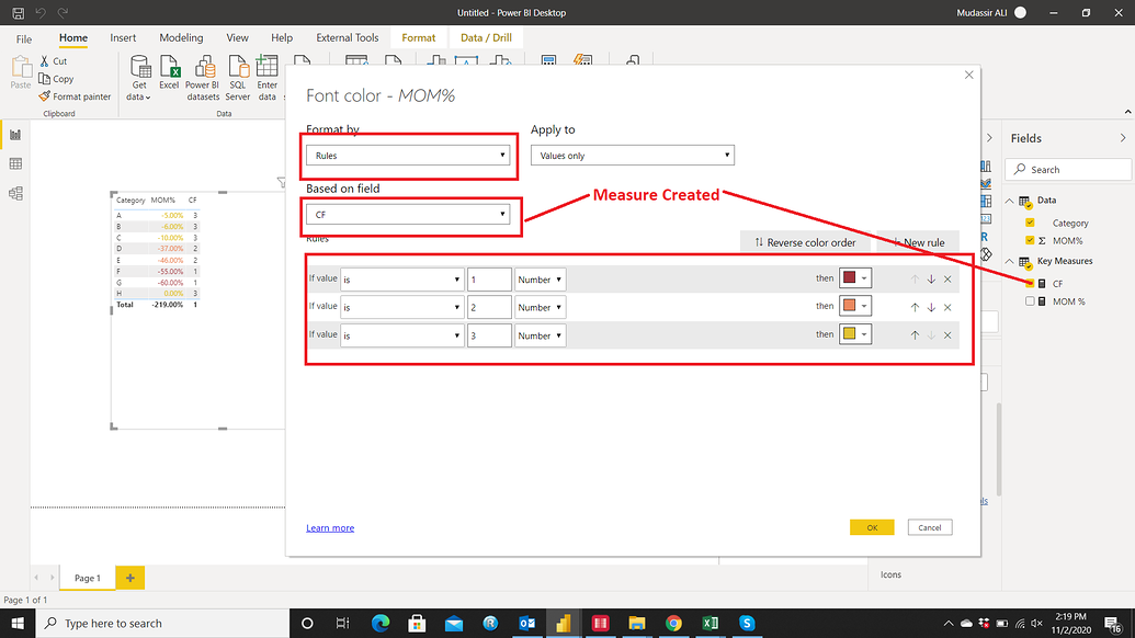 Conditional format negative percentages - DAX Calculations - Enterprise DNA Forum