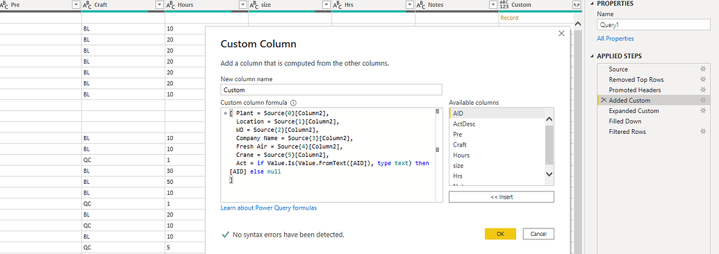 Power query first few rows into columns - Power Query - Enterprise DNA Forum