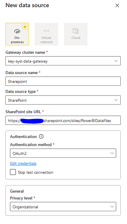 Adding a Sharepoint folder to a gateway connection - Online Service - Enterprise DNA Forum