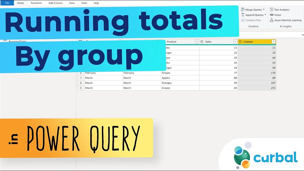 M-Code Running Totals - Data Setup - Enterprise DNA Forum