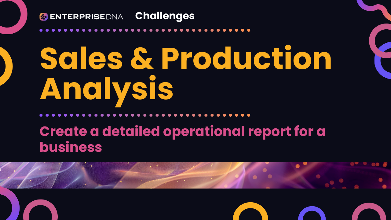 Sales And Production Analysis - Enterprise DNA Forum
