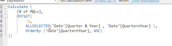 Offset Time Intelligence Not Working Properly - DAX Calculations ...