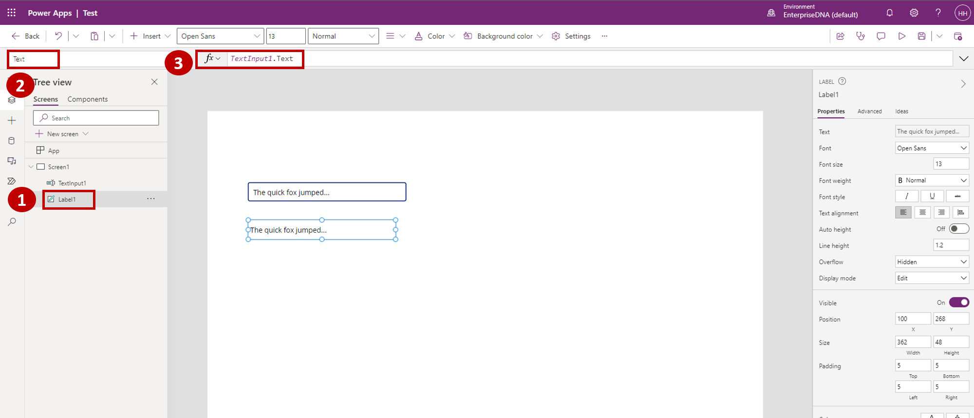 Power Apps Workout 01 - Link Textbox and Label - Power Platform ...