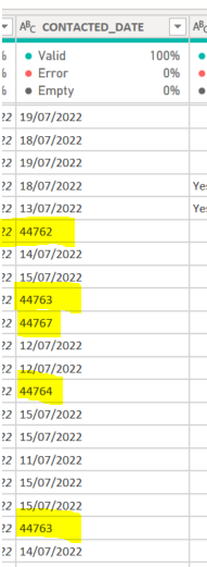 Dates and Numbers in Date column when importing - Power Query ...